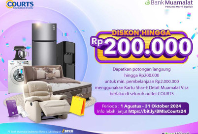 Promo Potongan Langsung 10% (sepuluh persen) sampai dengan 200 ribu di ...